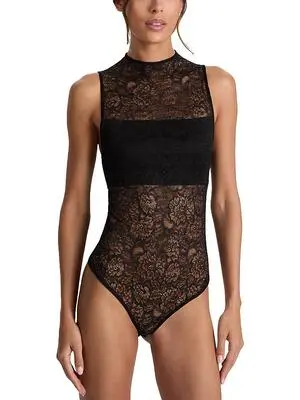 Alice + Olivia Nichol Lace Bodysuit - Black