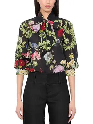 ALICE + OLIVIA Lloyd Floral Blouse