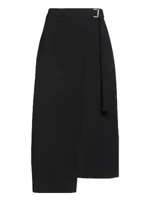Alpha Studio Midi Wrap Skirt With Buckle Fastening - Black
