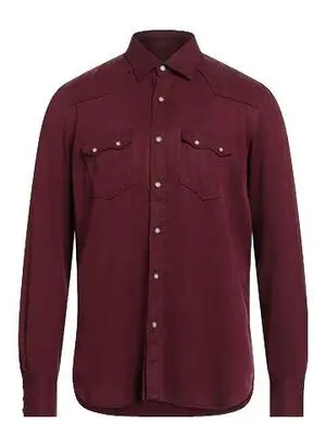 LARDINI Shirt Burgundy Size Lyocell - Red