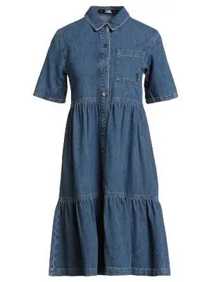 Karl Lagerfeld Mini Shirt Dress - Blue