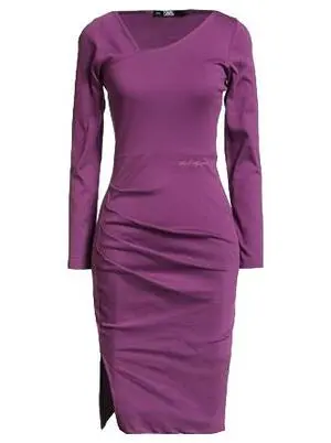 Karl Lagerfeld Midi Dress Mauve Cotton - Purple