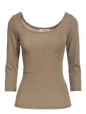 KONTATTO Knitted Lamé Top - Gold