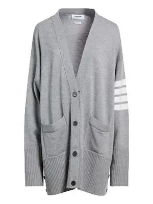 Thom Browne Merino Wool Cardigan - Grey