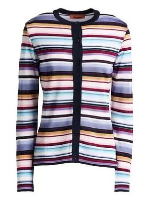 Missoni Striped Knit Cardigan - Blue