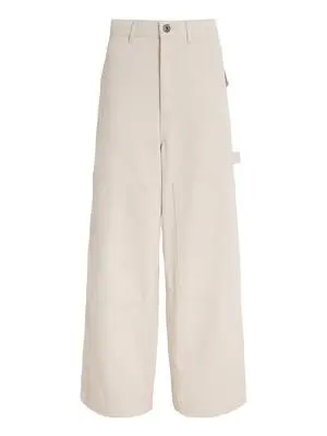 Max Mara Cotton Cargo Trousers - White
