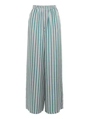 Max Mara Silk Wide-fit Trousers - Green