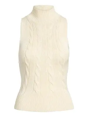 Ralph Lauren Silk High-neck Sweater - Beige