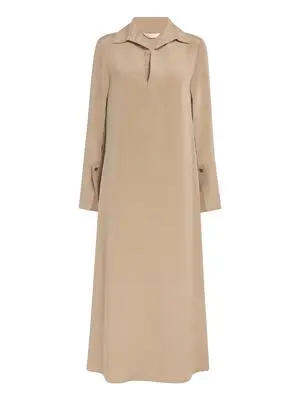 Max Mara Silk Crêpe De Chine Ossola Shirt Dress - Beige