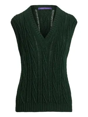 Ralph Lauren Sleeveless Silk-cashmere Sweater - Green