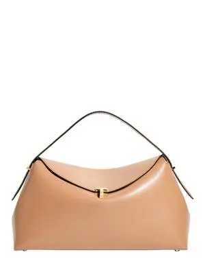 TOTEME Leather T-lock Top-handle Bag - Brown