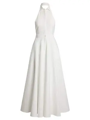 Ralph Lauren Cotton Piqué Eldred Maxi Dress - White