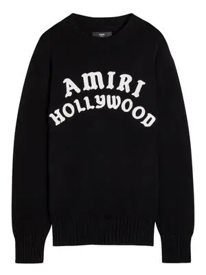 Amiri Hollywood Crew Neck Jumper - Black