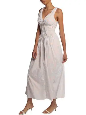 PETAL & PUP Floral Print Sleeveless Maxi Dress - Blue