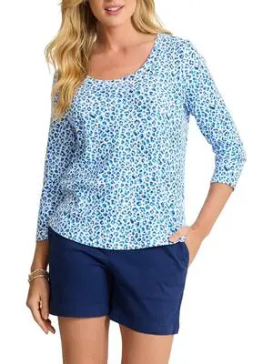 Tommy Bahama Ashley Isles Printed Knit Top - Palace Blue