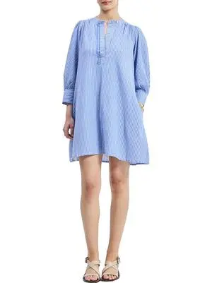 REISTOR Striped Oversized Tunic Shirt Dress With Optional Belt - Stylish Symmetry
