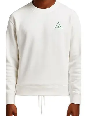 D.RT Golf Par Cotton Crewneck Sweatshirt - White