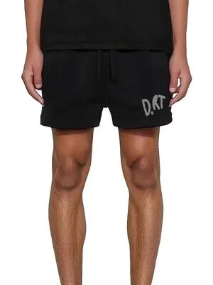 D.RT Logo Cotton Terry Shorts - Black