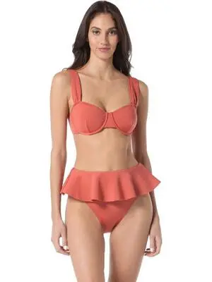 Vince Camuto Scuba Knit Underwire Bra Top - Cinnabar