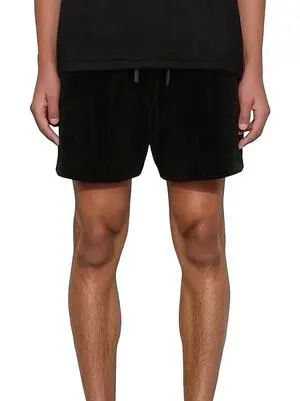 D.RT Eleven Key Cotton Corduroy Drawstring Shorts - Black