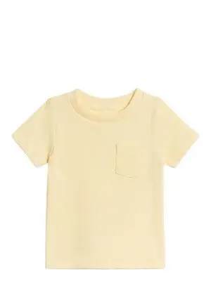 COLORED ORGANICS Lou Ribbed Short Sleeve Pocket Tee - Butter