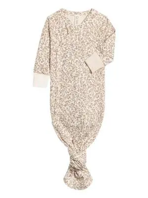 COLORED ORGANICS Organic Indy Wrap Gown - Aurora Floral/purple + Mauve