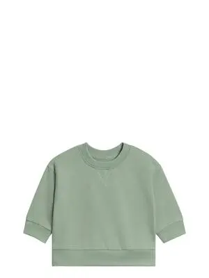 COLORED ORGANICS Quinn Organic French Terry Relaxed Pullover Sweatshirt - Jade