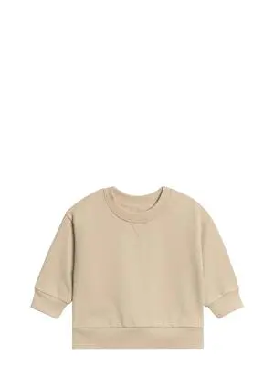 COLORED ORGANICS Quinn Organic French Terry Relaxed Pullover Sweatshirt - Oat