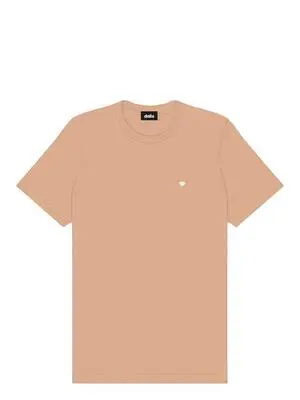 DALIX Mens Lil Heart Midweight Cotton Tee Peach