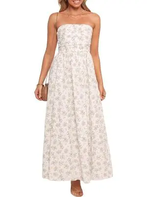 PETAL & PUP Nesta Strapless Maxi Dress - Floral