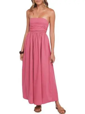 PETAL & PUP Nesta Strapless Maxi Dress - Petal Pink