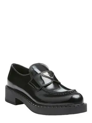 Prada Chocolate Logo Loafer Nero