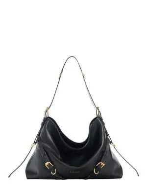 Givenchy Voyou Leather Shoulder Bag - Black