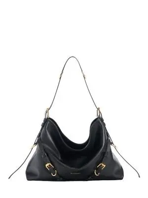 Givenchy Voyou Leather Shoulder Bag - Black