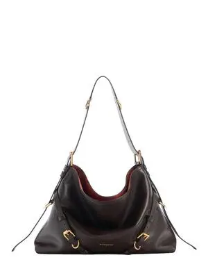 Givenchy Voyou Leather Shoulder Bag - Chocolate