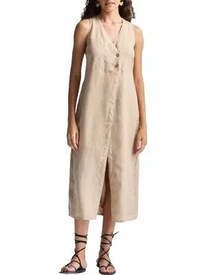 REISTOR Reistor Straight Midi Dress With Front Slit Neutral