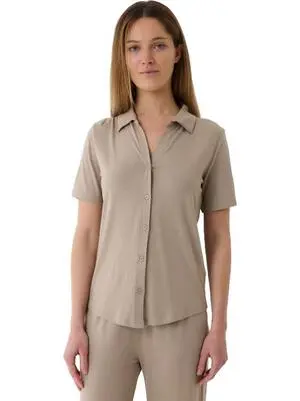Majestic Filatures Soft Touch Short Sleeve Shirt - Desert