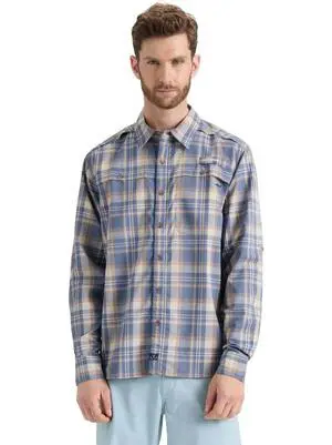 SALT LIFE Breezers Long Sleeve Button Down Performance Shirt - Midnight