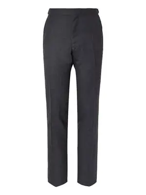 TOM FORD Shelton Straight-leg Wool-flannel Trousers - Gray