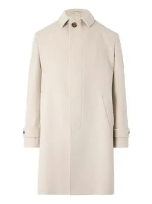 LARDINI Virgin Wool Overcoat - Neutrals