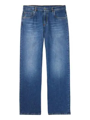 Etro Straight-leg Jeans With Logo Embroidery - Blue