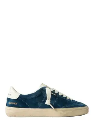 GOLDEN GOOSE Soul-star Distressed Suede Sneakers - Blue