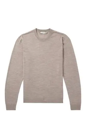 Canali Merino Wool Crew Neck Sweater - Neutrals