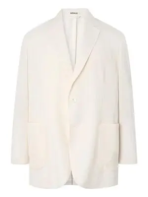 Auralee Oversized Cotton And Wool-blend Gabardine Blazer - Neutrals