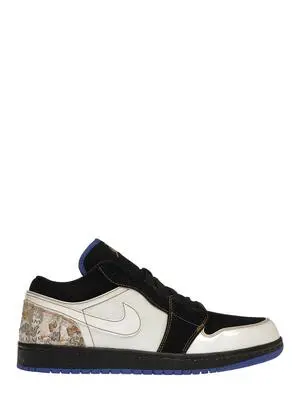 JORDAN 1 Phat Low Metallic Sneakers - Black/metallic Silver/white Varsity