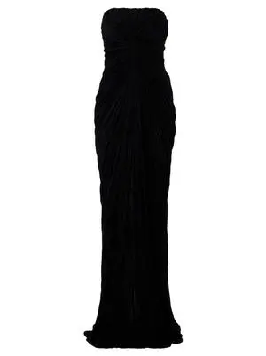Rick Owens Radiance Gathered Bustier Gown - Black