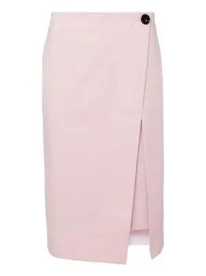 Bottega Veneta Cotton Twill Midi Skirt - Pink