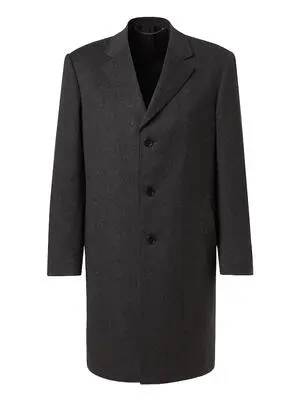 Canali Wool Overcoat - Black