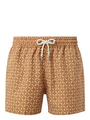 Frescobol Carioca Rio Printed Swim Trunks - Brown