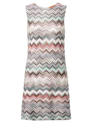 Missoni Zigzag Viscose Minidress Multicoloured